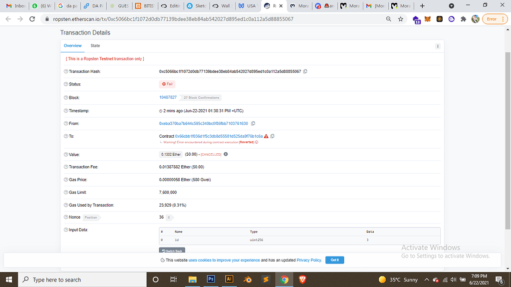 Warning Error Encountered During Contract Execution Reverted Moralis Moralis Forum