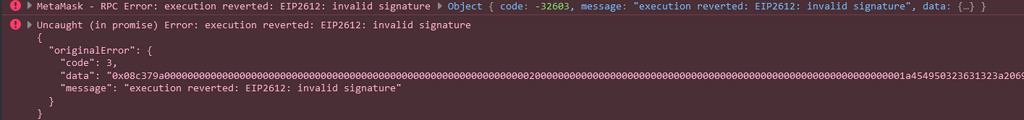 Invalid Signature Error In Erc20permit Eip2612 Moralis General Moralis Web3 Forum