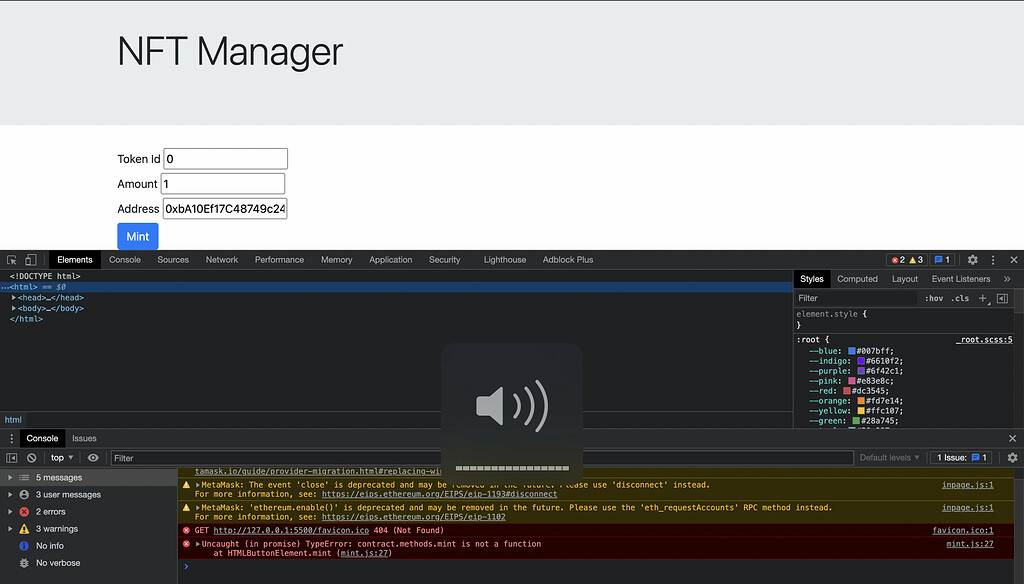 Contractmethodsmint Is Not A Function Solved Solidity Programming Moralis Web3 Forum 
